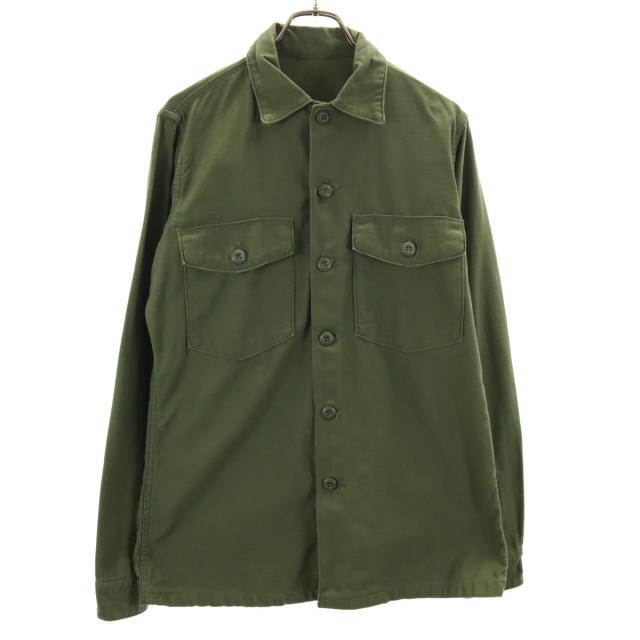 US ARMY アメリカ軍 60s ヴィンテージ DSA ユーティリティー 長袖 ミリタリーシャツ カーキ メンズ