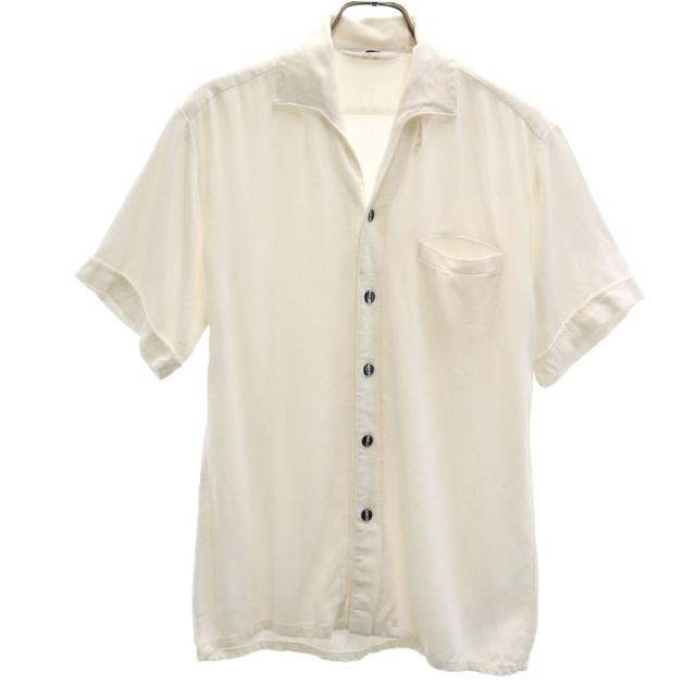 MR.JACK ミスタージャック 50s 60s ヴィンテージ イタリアンカラー 半袖 オープンカラーシャツ S ホワイト メンズ