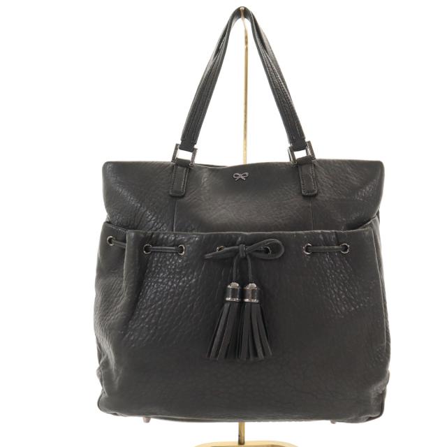 Anya Hindmarch アニヤハインドマーチ リボンタッセル トートバッグ 黒 レディース