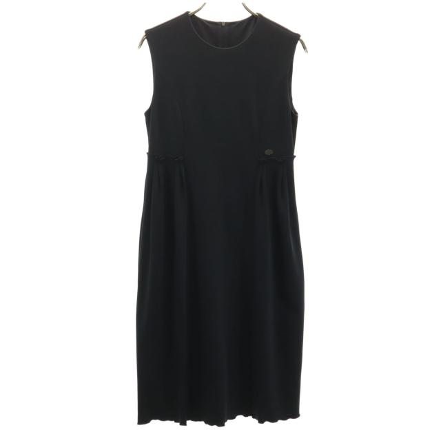 FOXEY NEW YORK フォクシーニューヨーク 日本製 ノースリーブ ワンピース 38 黒 レディース