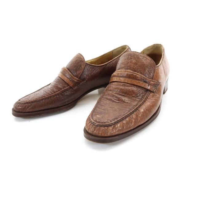 MORESCHI モレスキー イタリア製 ローファー 7 1/2 ブラウン 靴 シューズ メンズ