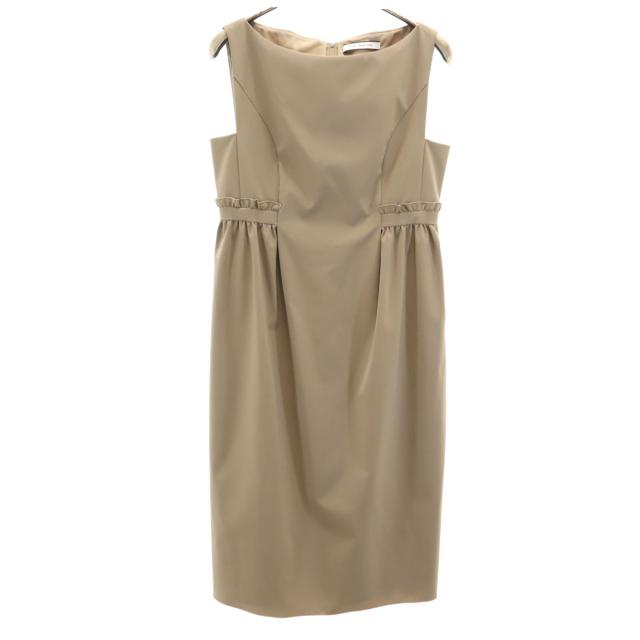 FOXEY NEW YORK フォクシーニューヨーク 日本製 ノースリーブ ミニワンピース 38 アッシュブラウン レディース