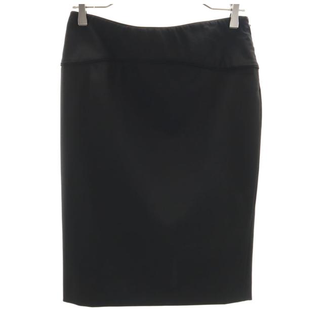 GUCCI グッチ イタリア製 ミディ丈 タイトスカート 38 ブラック レディース