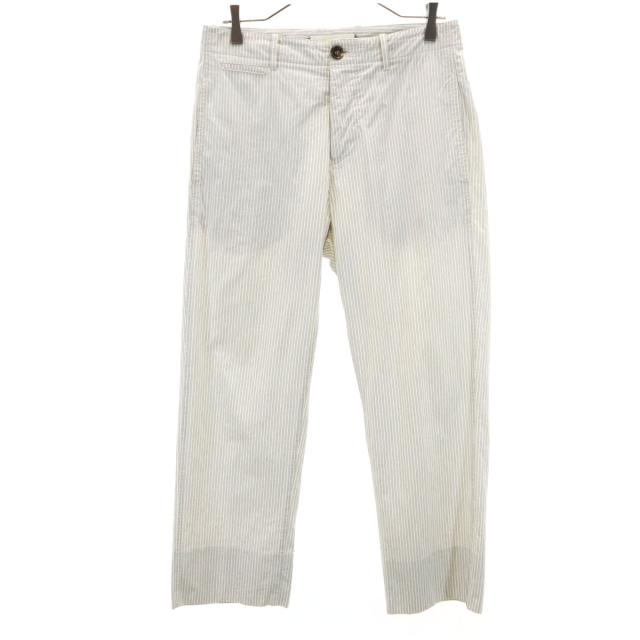 MARNI マルニ イタリア製 ストライプ柄 アンクルパンツ 44 アイボリー メンズ