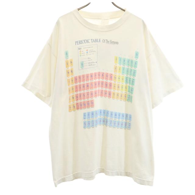Murina ムリナ 90s USA製 オールド 元素周期表 半袖 Tシャツ XL ホワイト メンズ