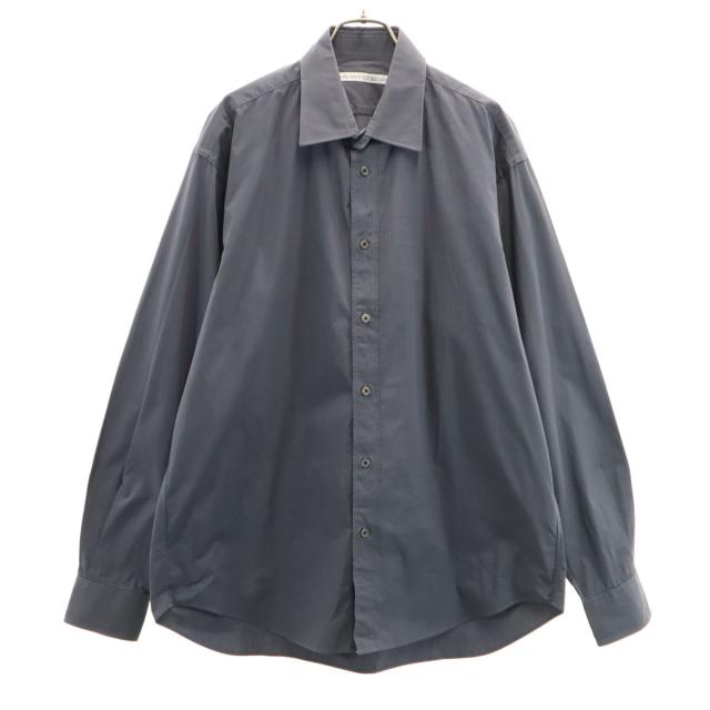 JOHN LAWRENCE SULLIVAN ジョンローレンスサリバン 日本製 長袖 コットンシャツ M チャコールグレー メンズ