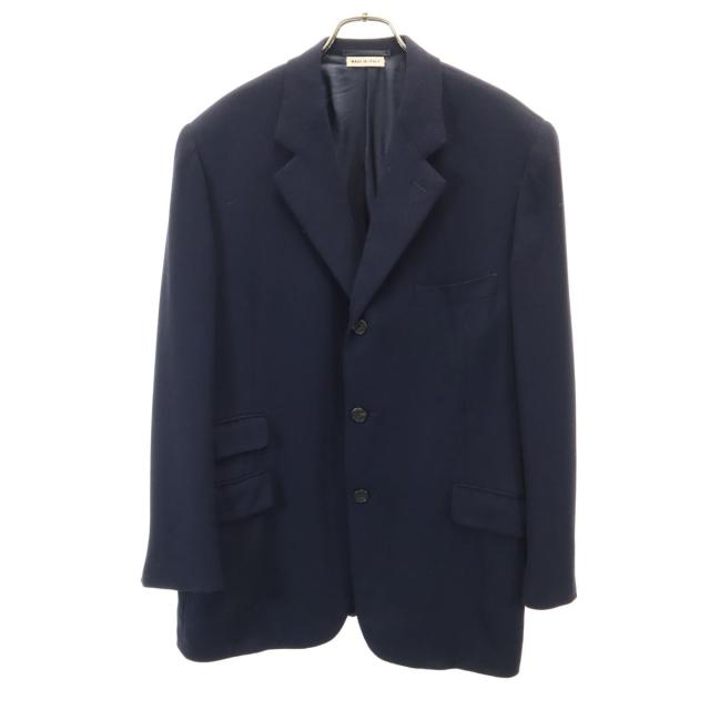 HERMES エルメス イタリア製 テーラードジャケット 52 ネイビー ブレザー メンズ
