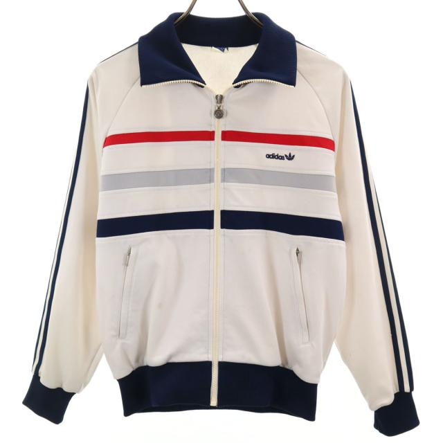 adidas アディダス 70s 西ドイツタグ ヴィンテージ トラックジャケット M ホワイト デサント ジャージ メンズ