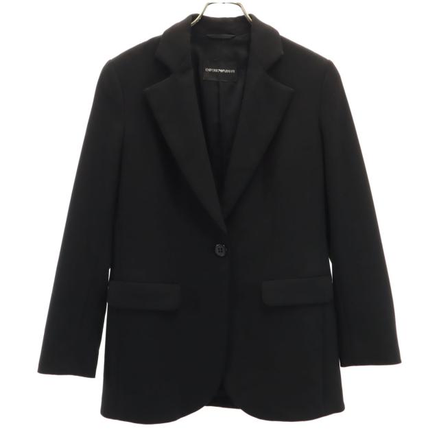 Emporio Armani エンポリオアルマーニ ポルトガル製 テーラードジャケット 42 ブラック ブレザー レディース
