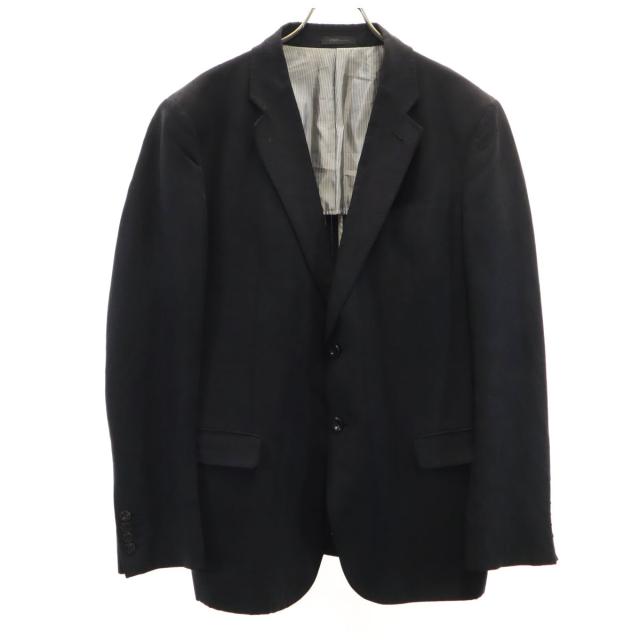 ARMANI COLLEZIONI アルマーニコレッツォーニ リネンブレンド M&M’s テーラードジャケット 50 ブラック ブレザー メンズ