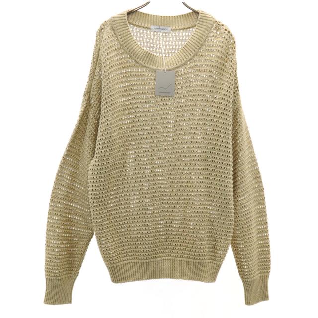 WRAPINKNOT ラッピンノット 未使用 長袖 オーバーシルエット ニット F ベージュ セーター レディース
