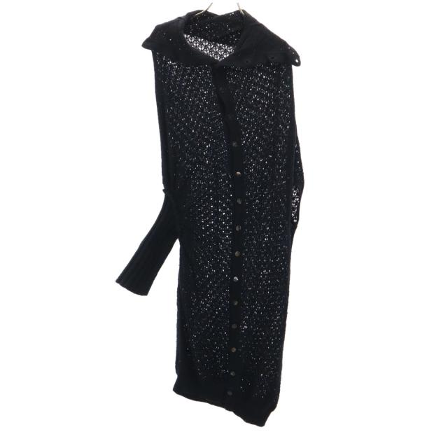 Y’s ワイズ 長袖 変形 ニットカーディガン 3 黒 ヨウジヤマモト レディース