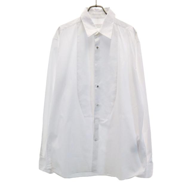 PRADA プラダ イタリア製 長袖 ダブルカラー付 コットンシャツ 42 白 2WAY メンズ