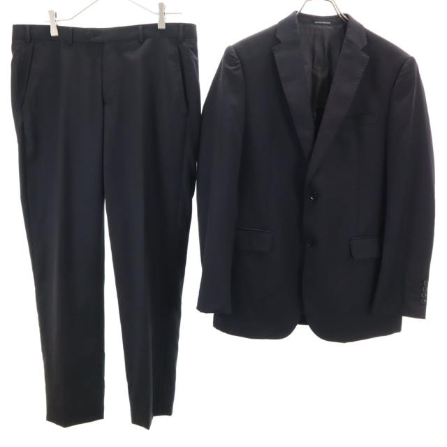 Emporio Armani エンポリオアルマーニ ストライプ パンツスーツ 上下セットアップ 48 ブラック系 メンズ