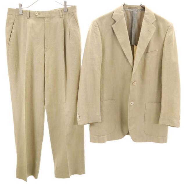 BURBERRY LONDON バーバリーロンドン 日本製 パンツスーツ 上下セットアップ M ベージュ系 三陽商会 メンズ