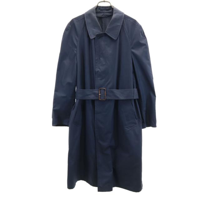 Aquascutum アクアスキュータム 80s イングランド製 オールド ステンカラーコート 36 ネイビー パッカブル メンズ