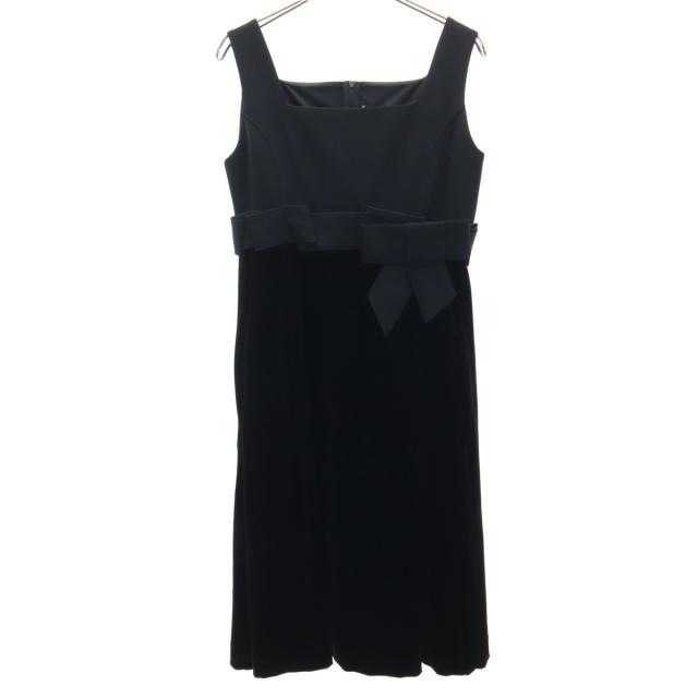 FOXEY NEW YORK フォクシーニューヨーク 日本製 ノースリーブ ワンピース 38 ブラック レディース