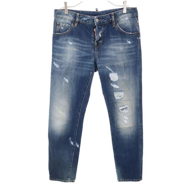 DSQUARED2 ディースクエアード2 イタリア製 デニムパンツ 42 ブルー系 ボタンフライ メンズ