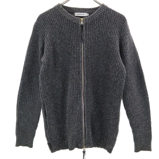 nonnative ノンネイティブ ニットジャケット チャコールグレー エルボーパッチ付き メンズ