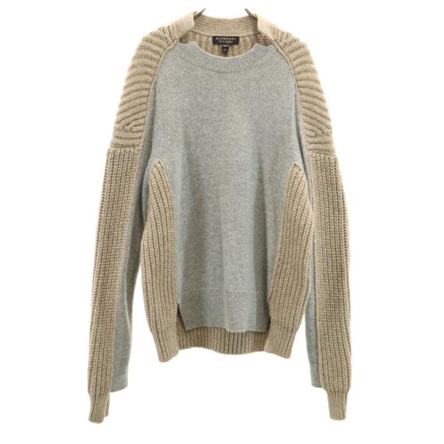 BURBERRY バーバリー イタリア製 カシミア100％ 長袖 セーター S ベージュ系 ニット メンズ