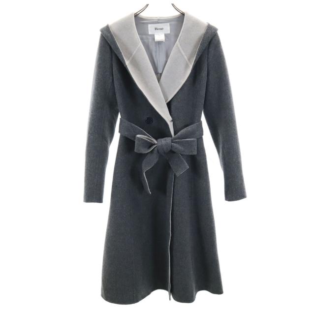 Rene ルネ 日本製 フーディー コート 34 グレー レディース