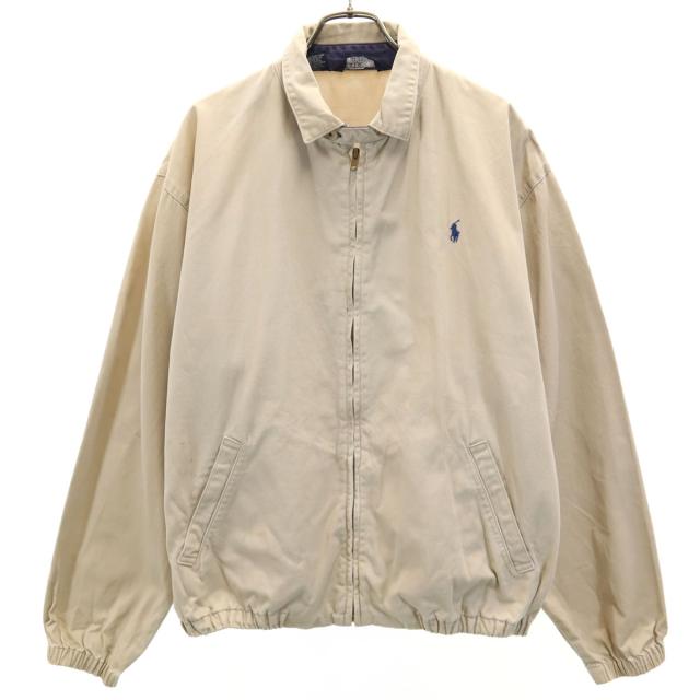 Polo by Ralph Lauren ポロバイラルフローレン 80s USA製 三角タグ ヴィンテージ スイングトップ M ベージュ メンズ