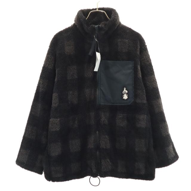 未使用 a part of me. アパートオブミー MOOMIN ムーミン コラボ 日本製 チェック柄 リトルミイ ボアジャケット レディース