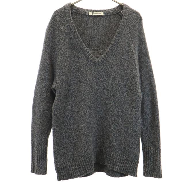 Alexander Wang アレキサンダーワン 長袖 Vネック セーター XS チャコールグレー ニット レディース