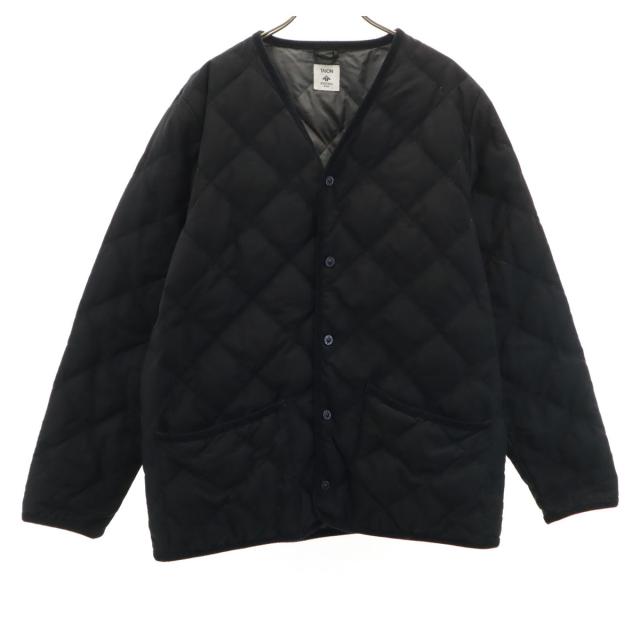 TAION タイオン キルティング ダウンジャケット 4 ブラック メンズ