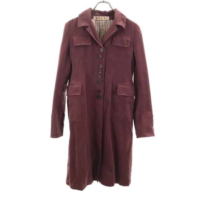 MARNI マルニ イタリア製 ロングコート 42 パープル系 レディース