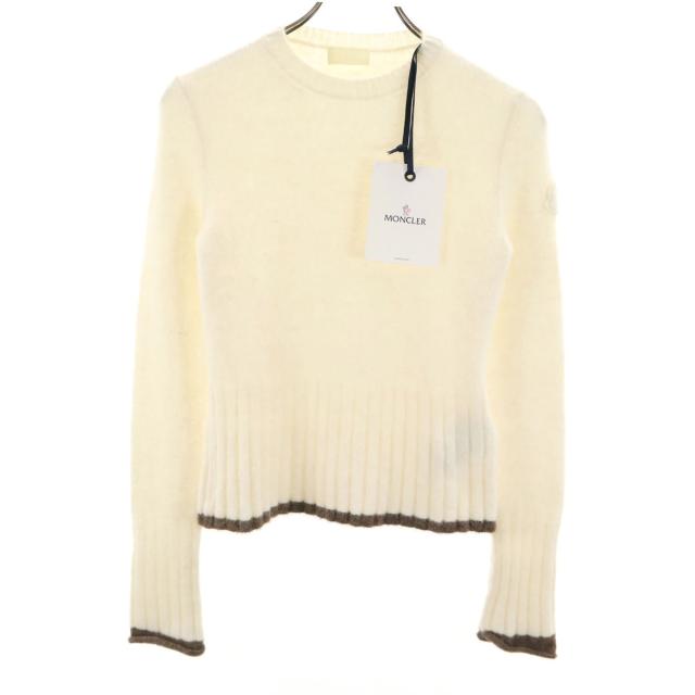 美品 MONCLER モンクレール 長袖 セーター XS アイボリー ニット 箱付き レディース