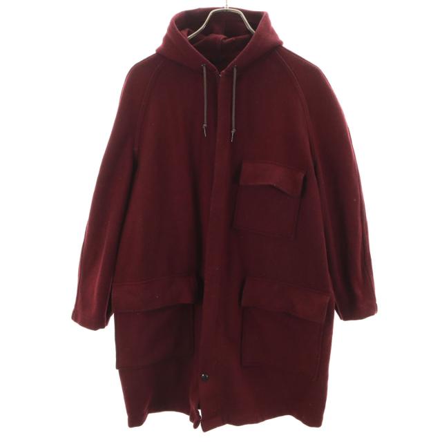 70s ヴィンテージ フーデッド コート 18 ボルドー TALONジップ レディース
