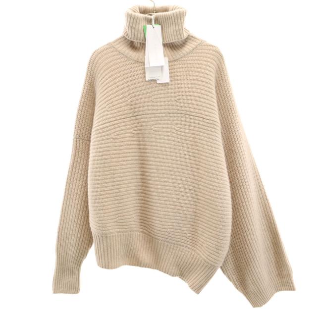 未使用 Stella McCartney ステラマッカートニー カシミヤブレンド 長袖 タートルネック セーター XS ベージュ ニット レディース