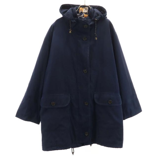 Burberrys バーバリーズ 90s オールド フーデット コート ネイビー ライナー付き 三陽商会 レディース