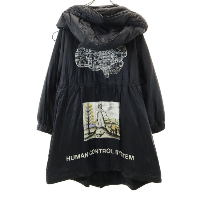 UNDERCOVER アンダーカバー バックプリント ヒューマン コントロール システム 中綿コート 1 ブラック メンズ