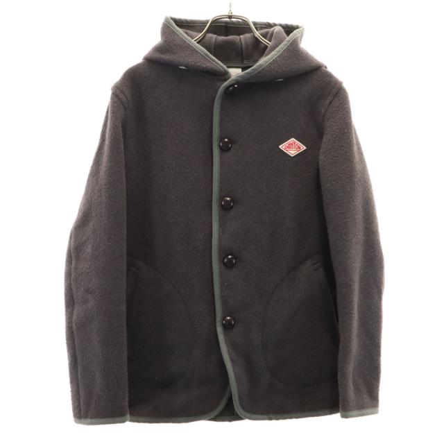 Danton ダントン 日本製 ウールモッサ シングルフード ジャケット 36 チャコールグレー レディース