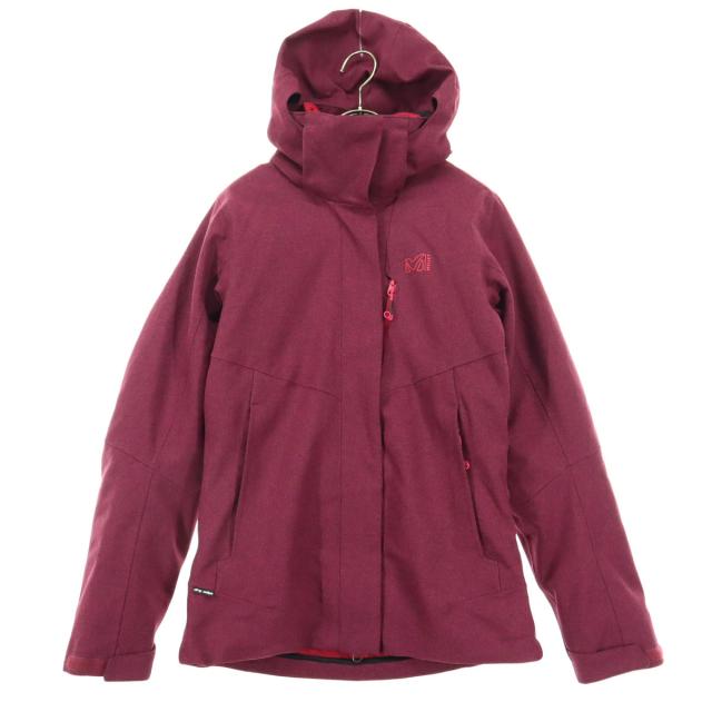 MILLET ミレー ワンポイントロゴ 長袖 3way マウンテンパーカー XS レッド レディース
