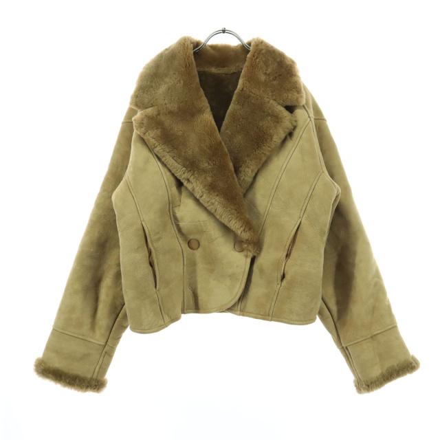 G.L.BOWRON & CO.LTD ニュージーランド製 長袖 ムートンジャケット XL ブラウン レディース