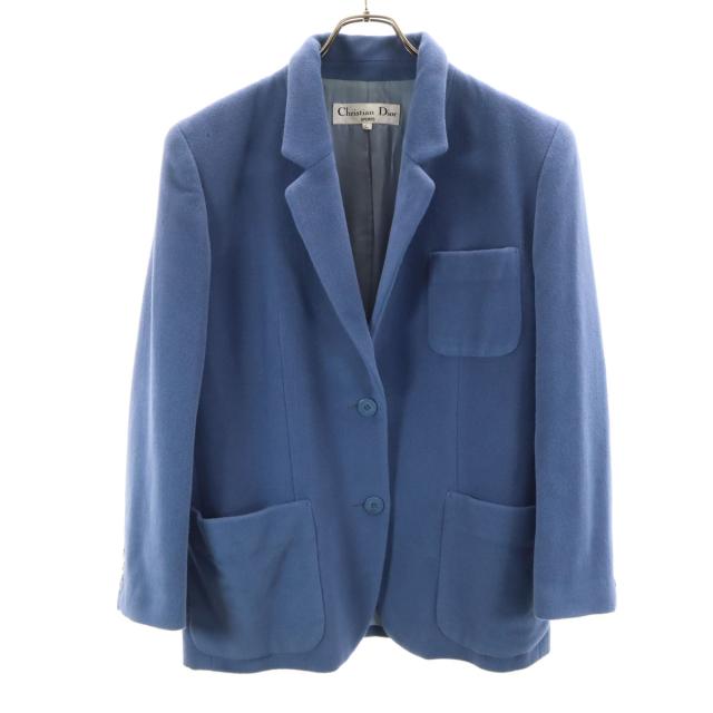 Christian Dior SPORTS クリスチャンディオール スポーツ 90s ウールブレンド オールド テーラードジャケット L ブルー系 レディース