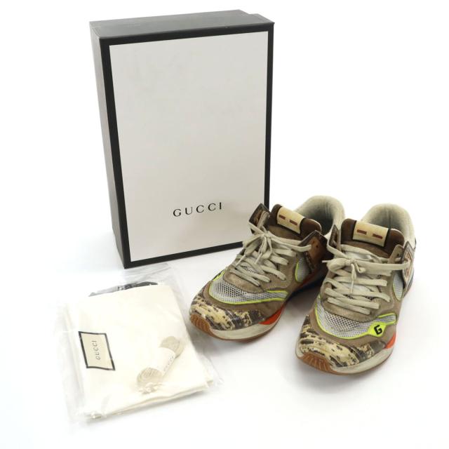 GUCCI グッチ イタリア製 ウルトラペース スニーカー 10 ブラウン 箱 保存袋 シューレース付き メンズ