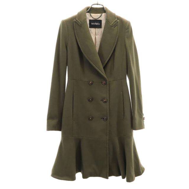 MAX&CO マックスアンドコー ダブルブレスト ウールコート 38 オリーブ レディース