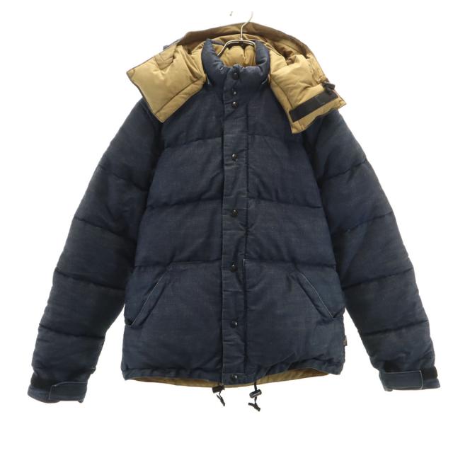 BLUE BLUE ブルーブルー USA製 クレセントダウンワーク デニム ダウンジャケット S ネイビー メンズ
