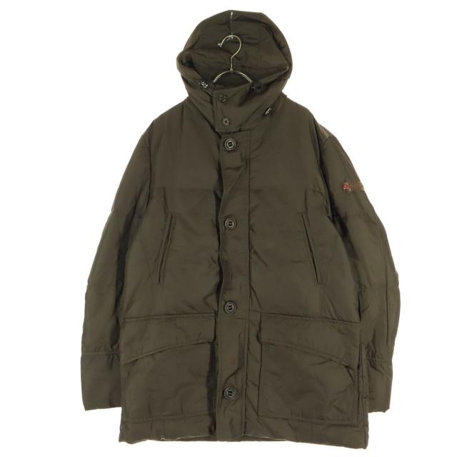 美品 PEUTEREY ピューテリー フード付 ダウンジャケット M ブラウン メンズ