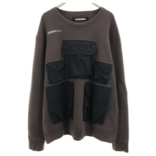 NEIGHBORHOOD ネイバーフッド 日本製 長袖 トレーナー L チャコール スウェット メンズ