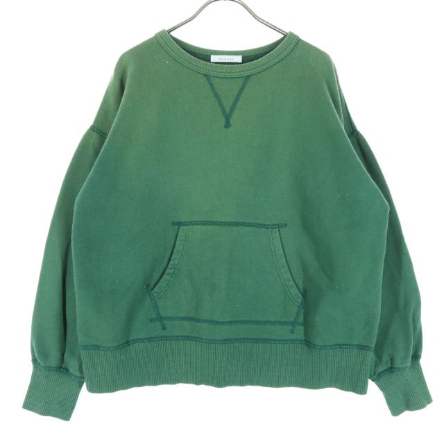 PHEENY フィーニー 裏起毛 コットン 長袖 トレーナー F グリーン レディース