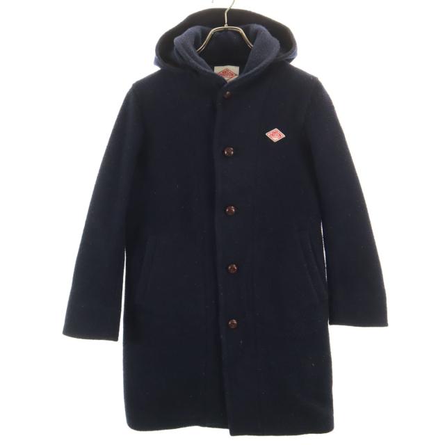 Danton ダントン 日本製 ウールモッサ コート 34 濃紺 レディース