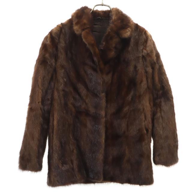 SAGA MINK サガミンク 毛皮コート 9 ブラウン レディース