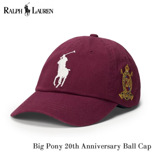 ポロ ラルフローレン メンズ レディース キャップ ビッグポニー 20周年 ロゴ 710982207 POLO RALPH LAUREN ポロラルフローレン ラルフ 帽子 ベースボールキャップ ローキャップ 男女兼用 カジュアル スポーツ ゴルフ ギフト プレゼント
