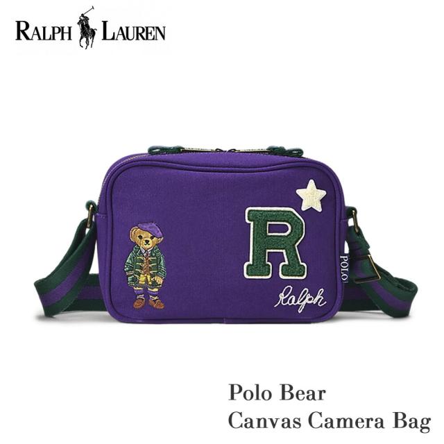 ポロ ラルフローレン ポロベア ショルダー バッグ 9AR107 カメラバッグ 斜め掛け ラルフ パープル お出かけ 旅行 プレゼント ギフト