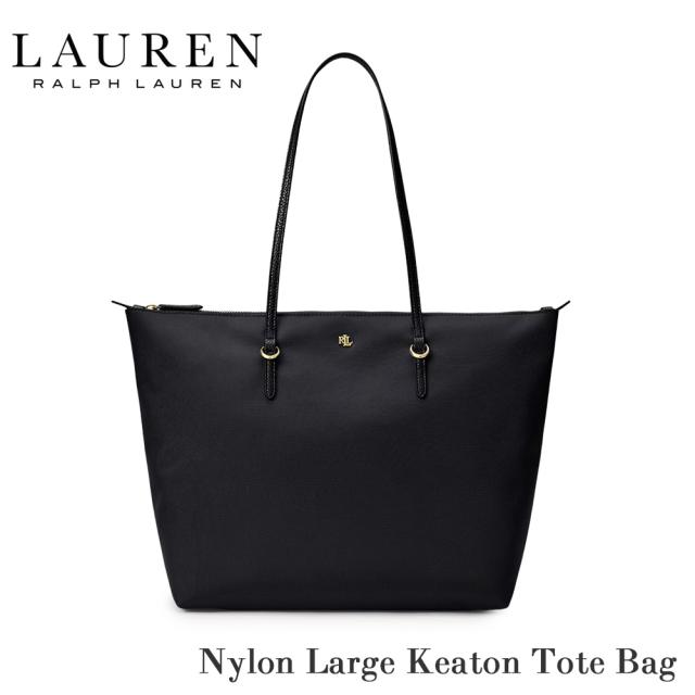 LAUREN RALPH LAUREN ローレン ラルフ ローレン レディース トートバッグ Keaton キートン 431916737 ラルフ Lauren Ralph Lauren ブラック 総柄 LRL ロゴ 通勤 通学 オフィス  鞄 ハンドバッグ プレゼント ギフト